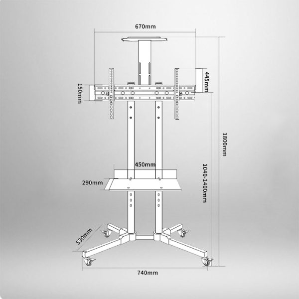 TV Stand With Mount Two Supporting Tube - Langfang Gometal Network ...